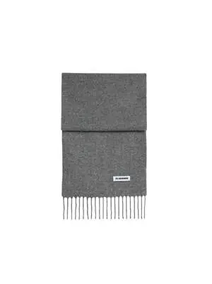 JIL SANDER Small Wool Scarf - Gray