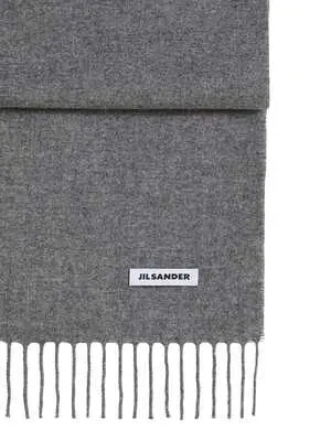 JIL SANDER Small Wool Scarf - Gray