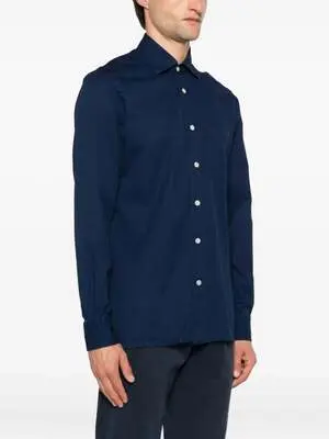 Kiton Long Sleeve Button Down Shirt - Blue