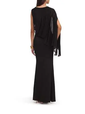 SELF-PORTRAIT Long One-shoulder Knit Dress