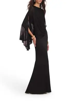 SELF-PORTRAIT Long One-shoulder Knit Dress