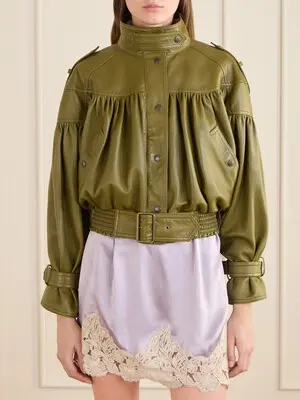 Chloé Leather Bomber Jacket