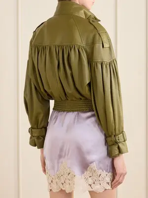 Chloé Leather Bomber Jacket