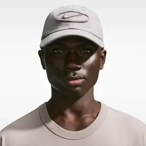 Nike Club Unstructured Denim Patch Cap - Grey