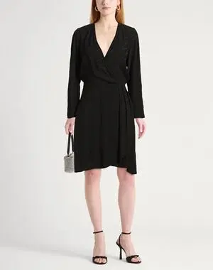Armani Exchange Jacquard Logo Print V-neck Mini Dress