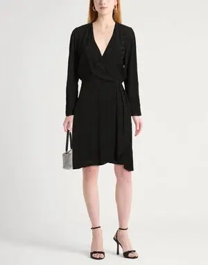 Armani Exchange Jacquard Logo Print V-neck Mini Dress