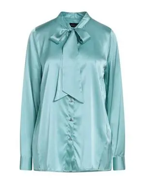 ROBERTO COLLINA Shirt Size Silk, Elastane - Turquoise