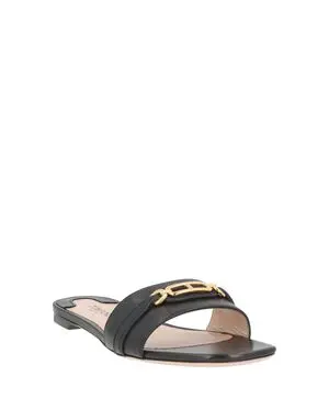 TOM FORD Calfskin And Brass Slide Sandals