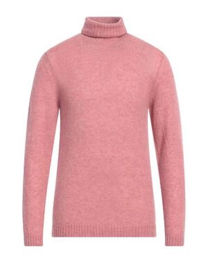 IRISH CRONE Alpaca Wool Blend Turtleneck Sweater - Pink