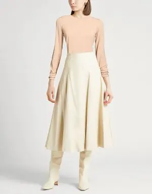 ROBERTO COLLINA Long Sleeve Crewneck T-shirt In Sand Modal Blend