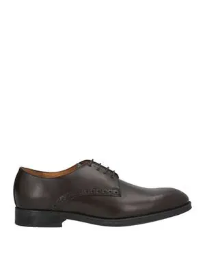 TESTONI Calfskin Derby Shoes - Dark Brown