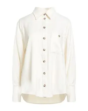 CARACTÈRE Shirt Size Viscose, Wool - White