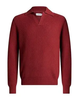 GRAN SASSO Super Geelong Man Sweater Rust Size 40 Virgin Wool Red