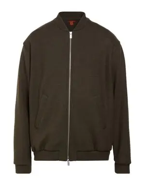 Barena Venezia Dark Virgin Wool And Polyamide Cardigan