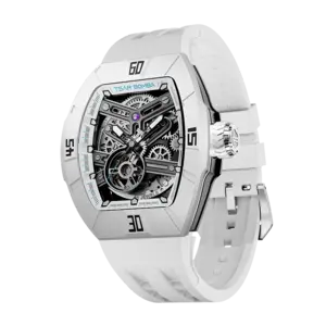 TSAR BOMBA TSARBOMBA Automatic Mechanical Tonneau Watch White