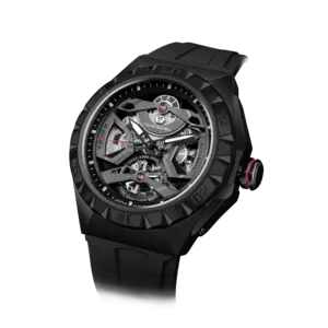 TSAR BOMBA Automatic Mechanical Watch With Skeleton Dial - Black