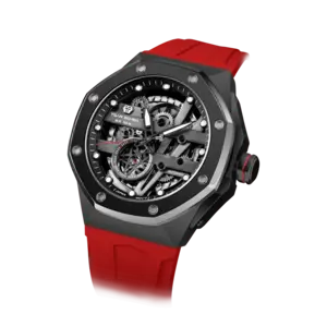 TSAR BOMBA Elemental Series Automatic Mechanical Watch With Skeleton Dial - Red