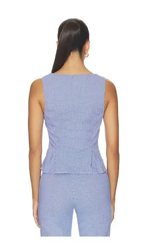 MORE TO COME Drea Peplum Top - Blue