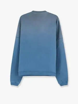 PALY Cotton Crewneck Sweatshirt With Distressed Details And Graphic Print