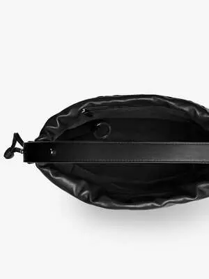 Bottega Veneta Bucket Intrecciato Leather Shoulder Bag - Black