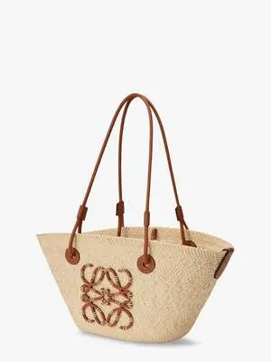 Loewe Paula's Ibiza Anagram Palm Leaf And Leather Shoulder Bag