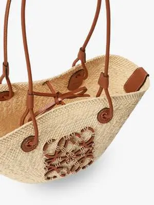 Loewe Paula's Ibiza Anagram Palm Leaf And Leather Shoulder Bag