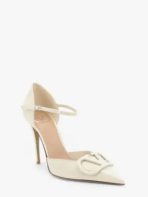 Valentino Garavani D'orsay Patent With Vlogo Signature Pumps - Blue