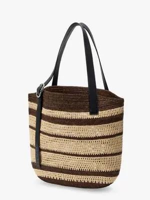 Loewe Striped Raffia Tote