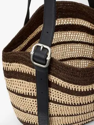 Loewe Striped Raffia Tote