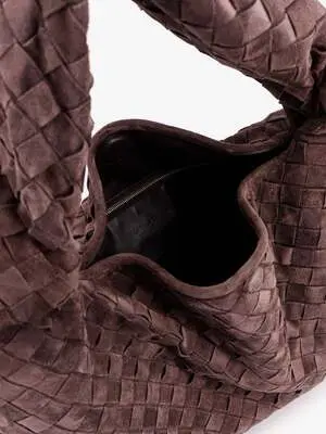 Bottega Veneta Intrecciato Leather Shoulder Bag - Brown