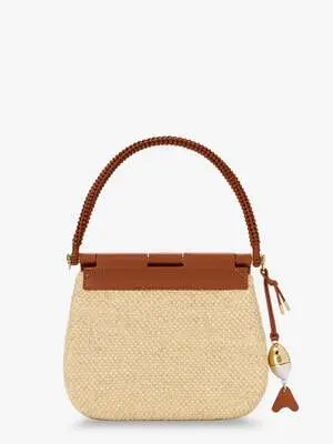 Loewe Pescador Raffia And Leather Bag - Brown