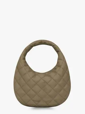 Saint Laurent Quilted Leather Handbag With Cassandre Logo - Grey