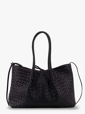 Bottega Veneta Intrecciato Woven Leather Tote Bag - Black