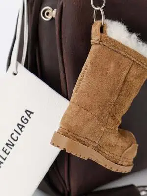 Balenciaga Rodeo S Leather Bag With Vintage Motif - Brown