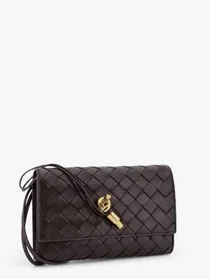 Bottega Veneta Andiamo Woven Leather Bag With Knot Closure