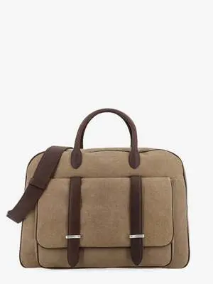 ORTIGNI Jones Suede Travel Bag - Beige