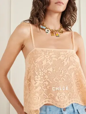 Chloé Crocheted Cotton Top