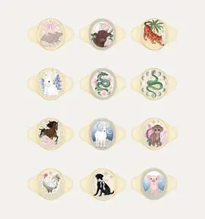 CECE JEWELLERY Chinese Zodiac Signet Ring - Gold