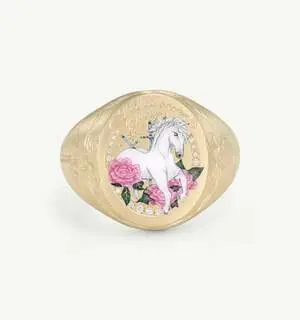CECE JEWELLERY Fairytale Horse Signet Ring