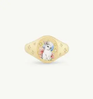 CECE JEWELLERY Bunny & Moon Signet Ring