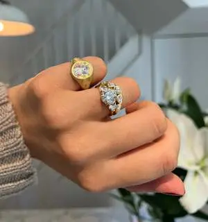 CECE JEWELLERY Bunny & Moon Signet Ring