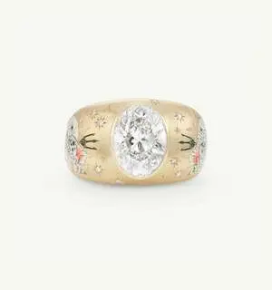 CECE JEWELLERY Secrets Of The Sea Ring With Oval Diamond