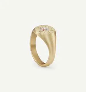 CECE JEWELLERY The Clam & Pearl Signet Ring