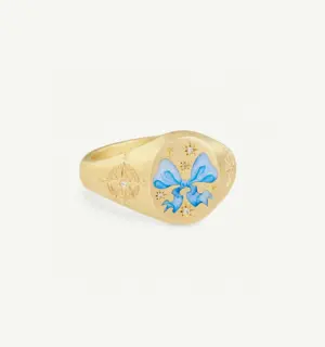 CECE JEWELLERY Ahoy Sailor Signet Ring - Gold