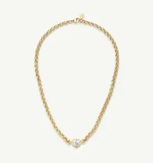 CECE JEWELLERY Sweetheart Necklace With Diamond Charm - Gold