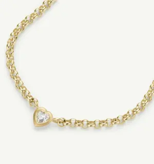 CECE JEWELLERY Sweetheart Necklace With Diamond Charm