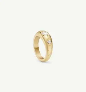 CECE JEWELLERY Crescent Moon Diamond Gypsy Ring