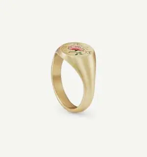 CECE JEWELLERY The Rose & Diamond Signet Ring