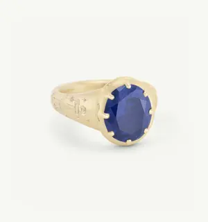 CECE JEWELLERY Lovers Knot Sapphire Ring - Gold