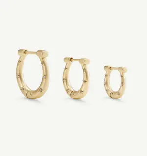 CECE JEWELLERY Horseclip Diamond Hoops - Gold